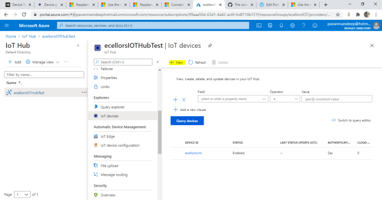 Connecting Raspberry Pi using Azure IOT Online Simulator – ECELLORS CRM ...