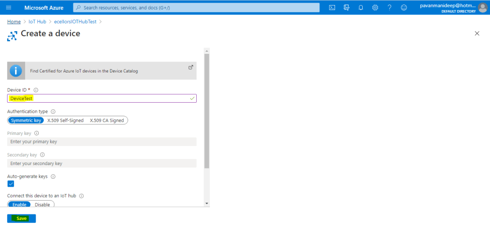 Connecting Raspberry Pi using Azure IOT Online Simulator – ECELLORS CRM ...