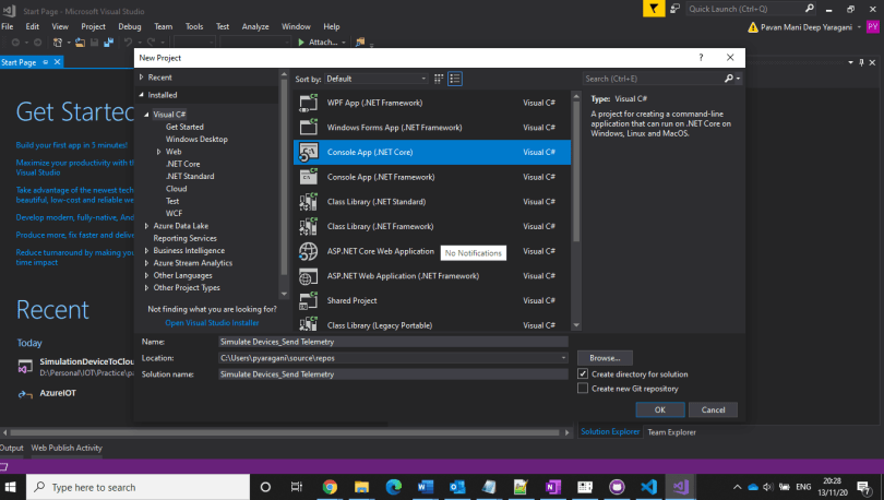 Send Telemetry data to your Azure IOT Hub…using Device Client SDK’s ...