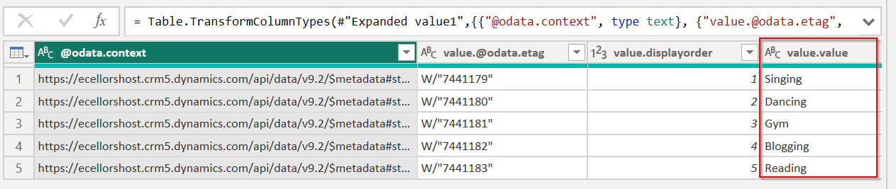 Showing multiselect option set from Model Driven Apps in Power BI ...