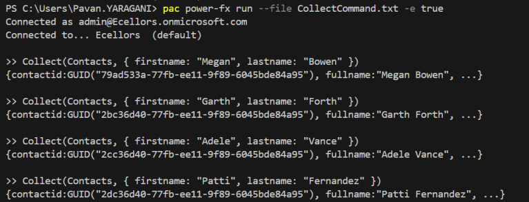 Using Power-Fx commands in Vs Code Terminal – Preview – ECELLORS CRM Blog