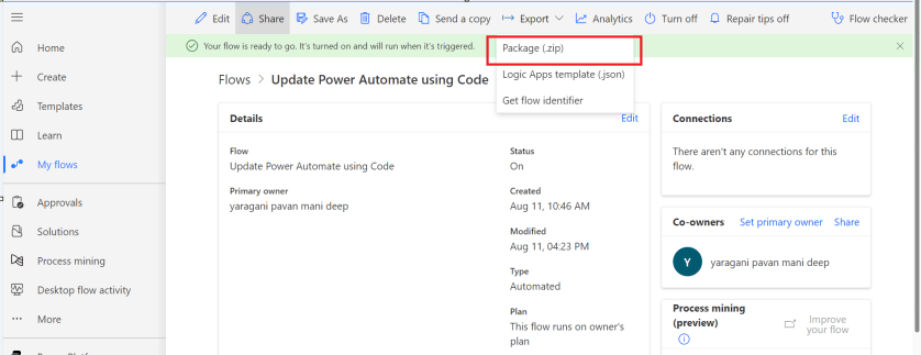 Update Power Automate Flow from Code – Quick Review – ECELLORS CRM Blog