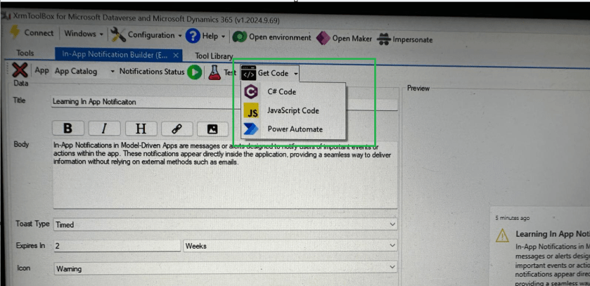Creating In App Notifications In Model Driven Apps In An Easier Way Quick Review Ecellors 9102