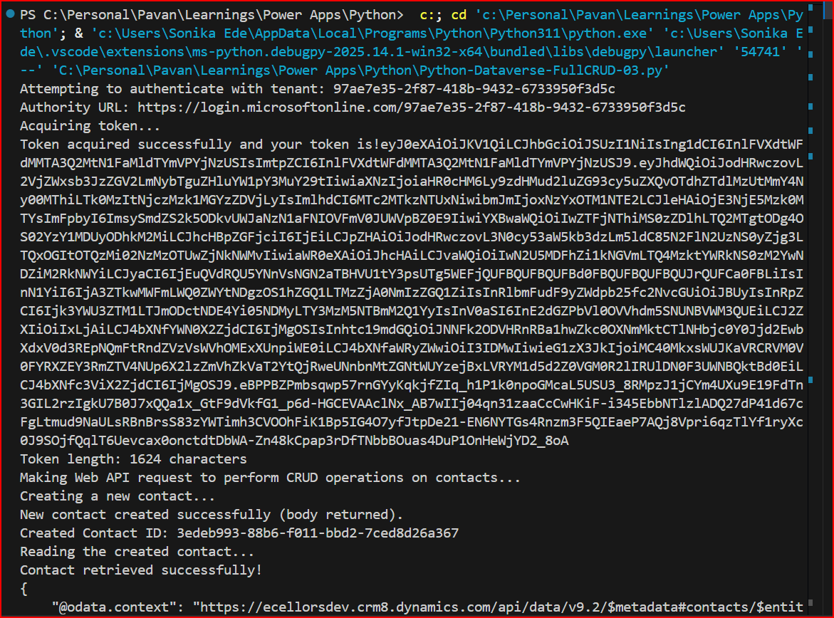 Python + Dataverse Series – Post #03: Create, Update, Delete records ...