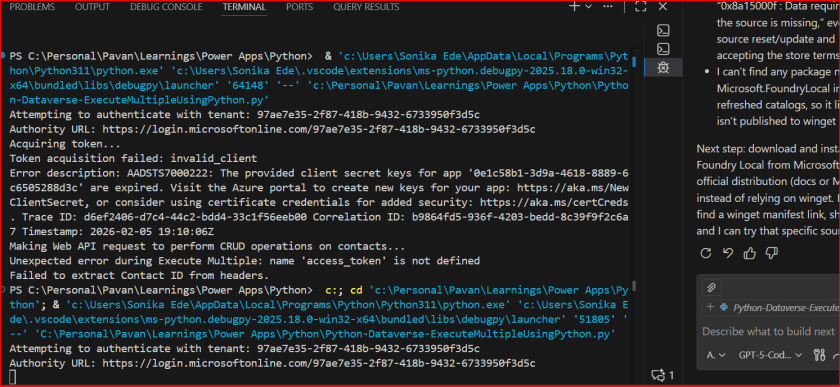 Python + Dataverse Series – How to run Python Code in Vs Code ...